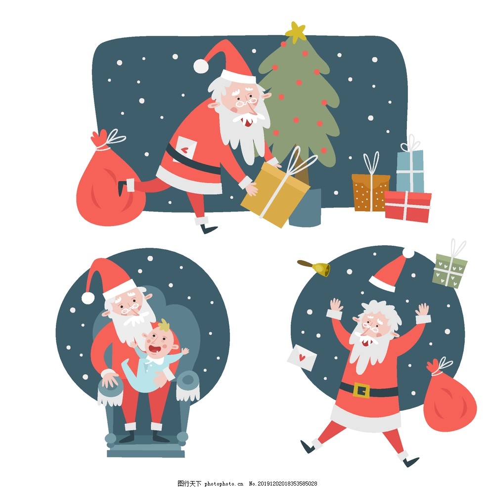 圣诞老人图片_动漫卡通_插画绘画-图行天下素材网
